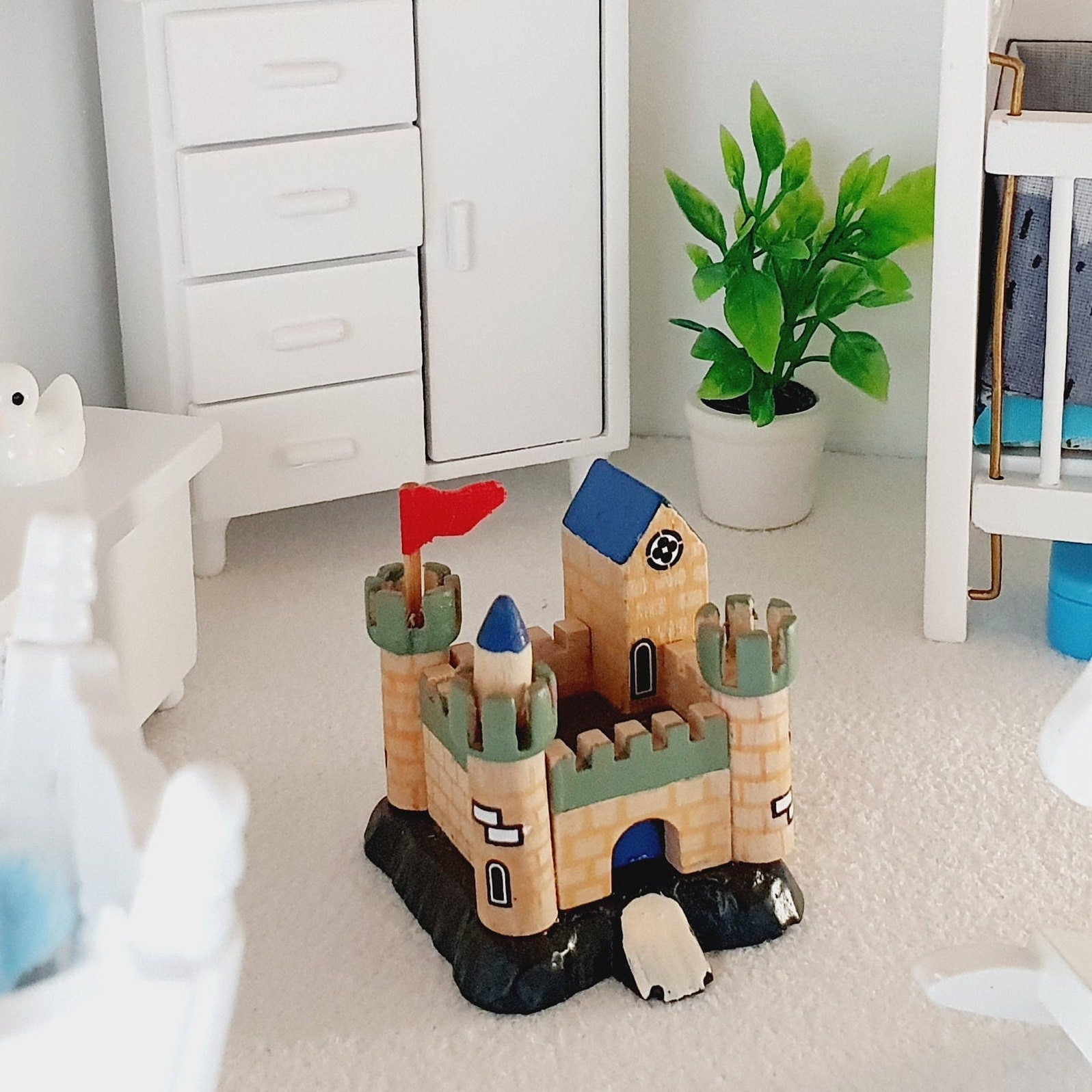 Dolls House Toy Castle | Miniature Castle Fort | 1:12 Scale Dollhouse ...